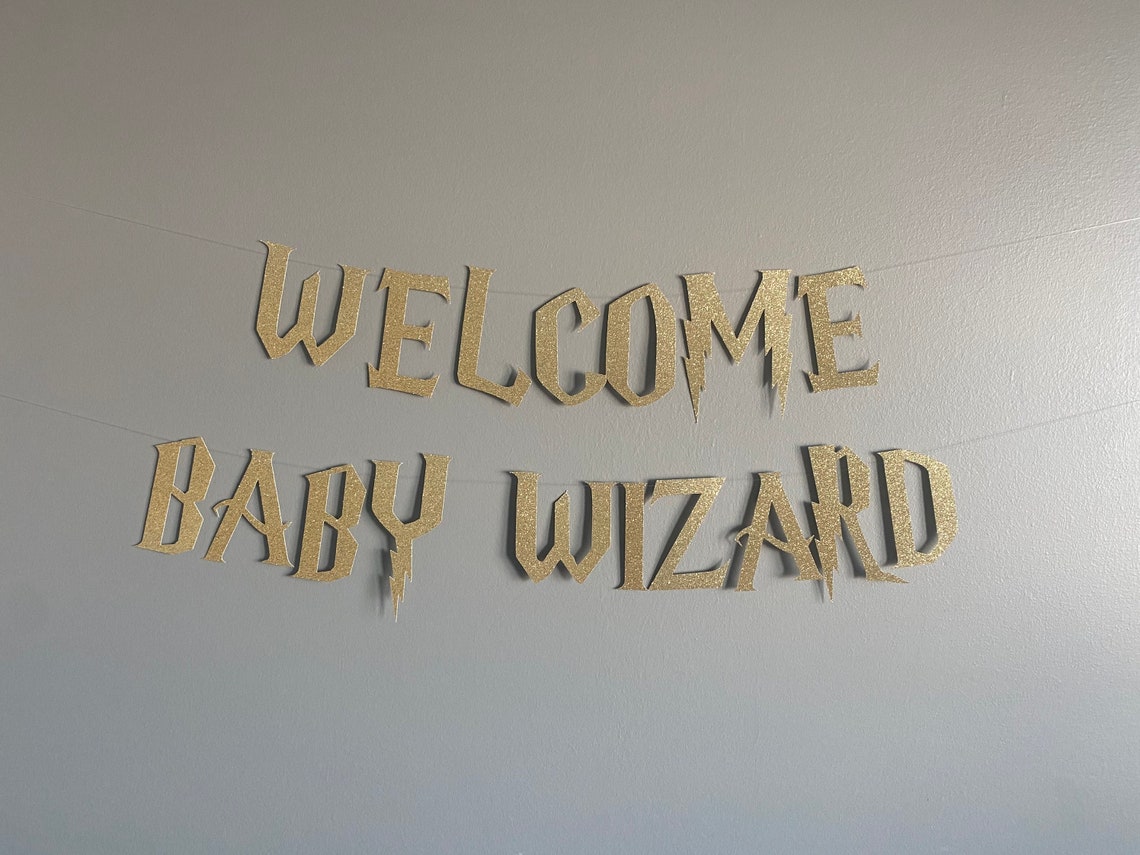 WELCOME BABY WIZARD Banner Welcome Baby Wizard Wizard Party | Etsy