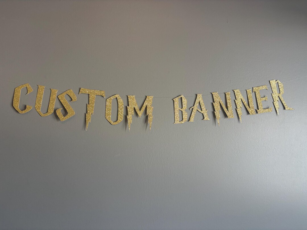 Wizard Glitter Banner: Custom Party Decoration - Etsy