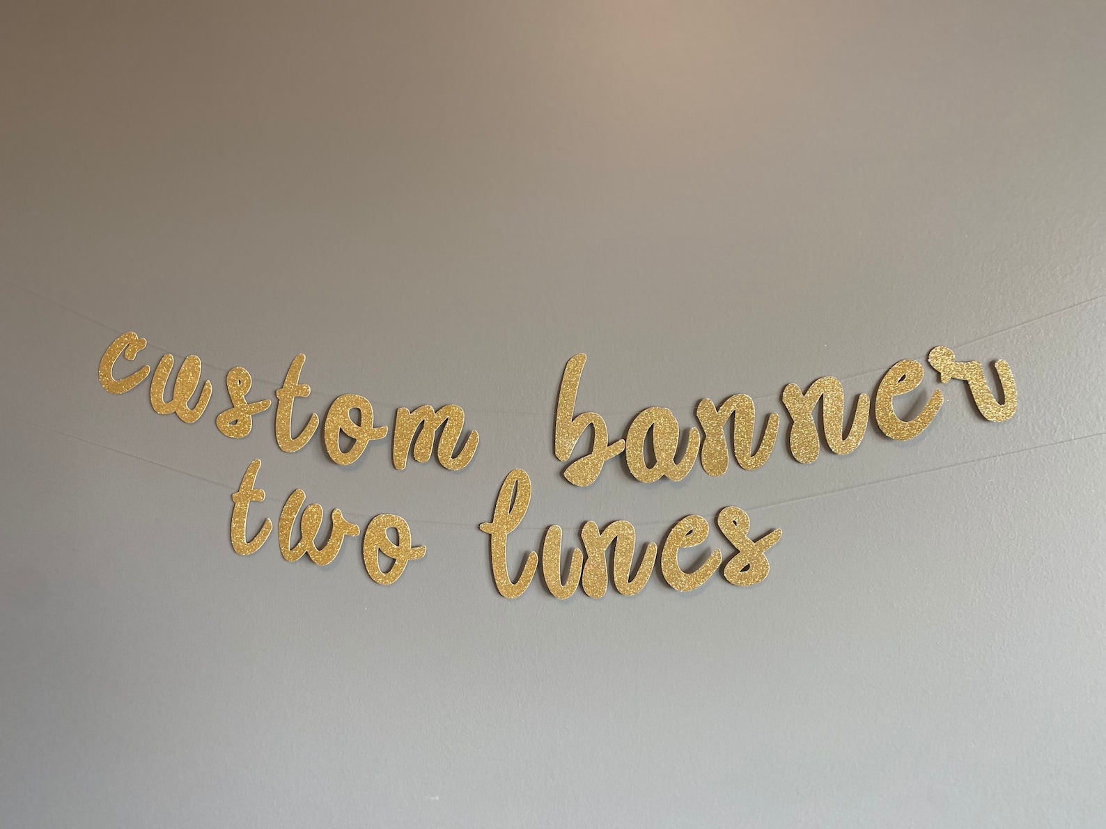 Custom Banner Personalized Banner Two Lines for Long Text - Etsy