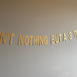 Ain't Nothing but A 3 Thang Banner: Glitter Third Birthday - Etsy