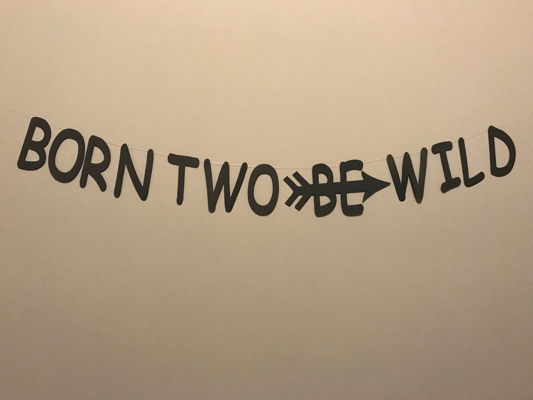 Born Two Be Wild Banner, Second Birthday Banner, Born to Be Wild Banner ...