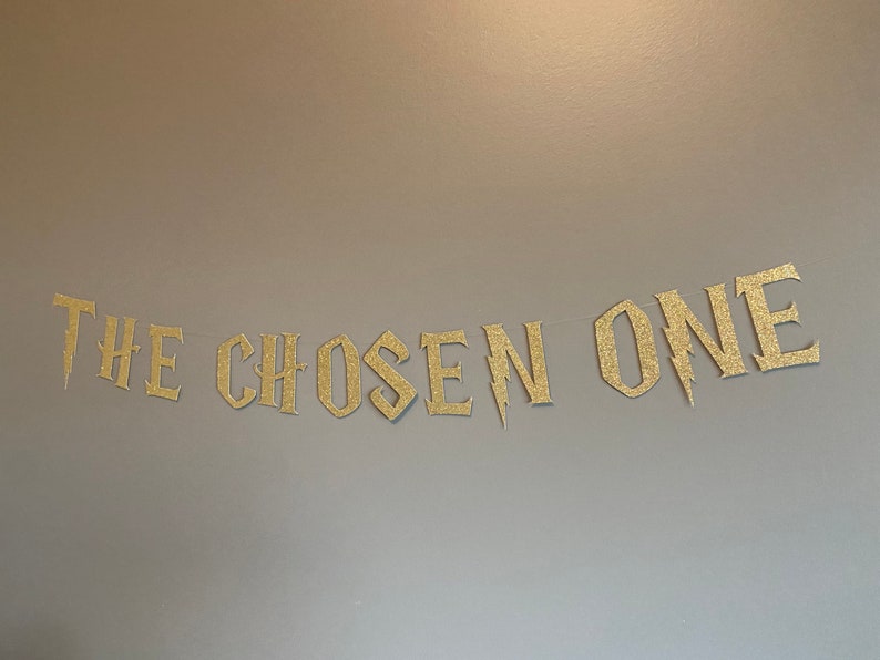The Chosen One Banner: Glitter Wizard Party Decoration - Etsy