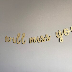 We Will Miss You Banner, Retirement Party Decor, Retirement Banner ...