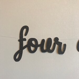 Four Ever Young Banner, Fourth Birthday Party, 4th Birthday Party, 4th ...