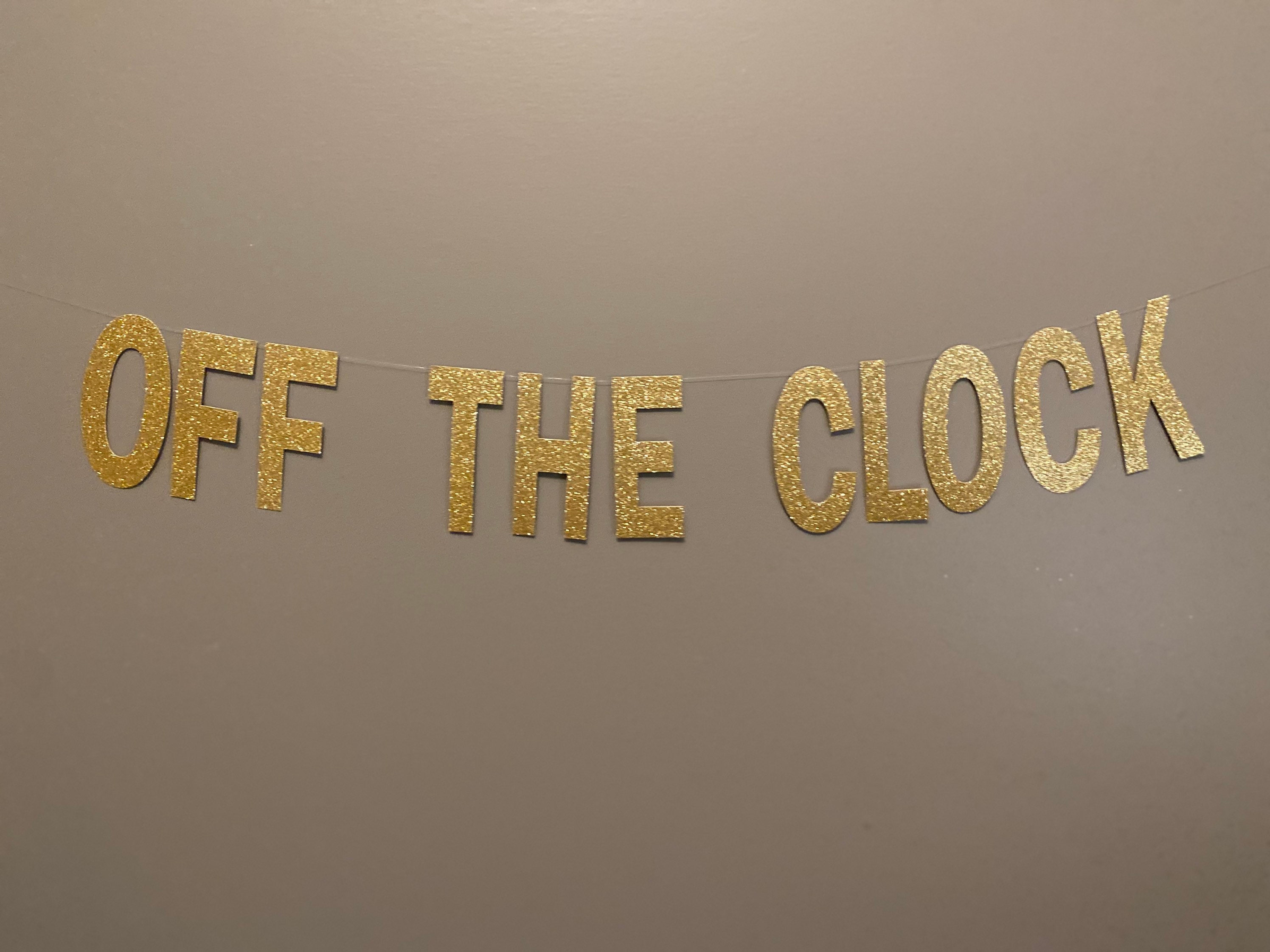Off the Clock Banner Retirement Party Decorations Officially - Etsy