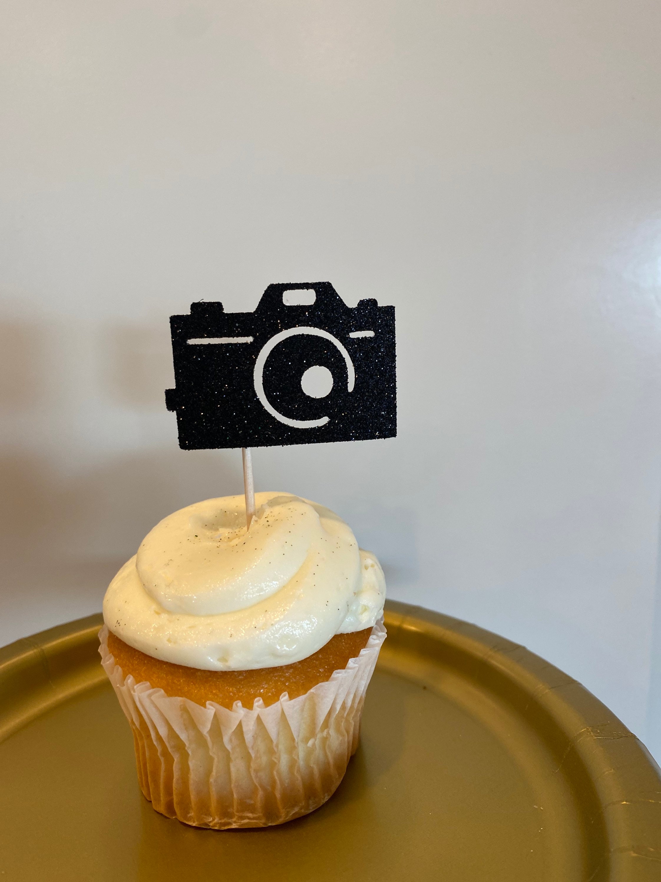 Camera Cupcake Toppers Camera Cupcake Custom Cupcake - Etsy