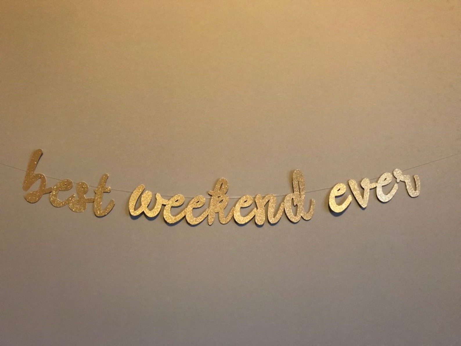 Best Weekend Ever Glitter Bachelorette Party Banner - Etsy
