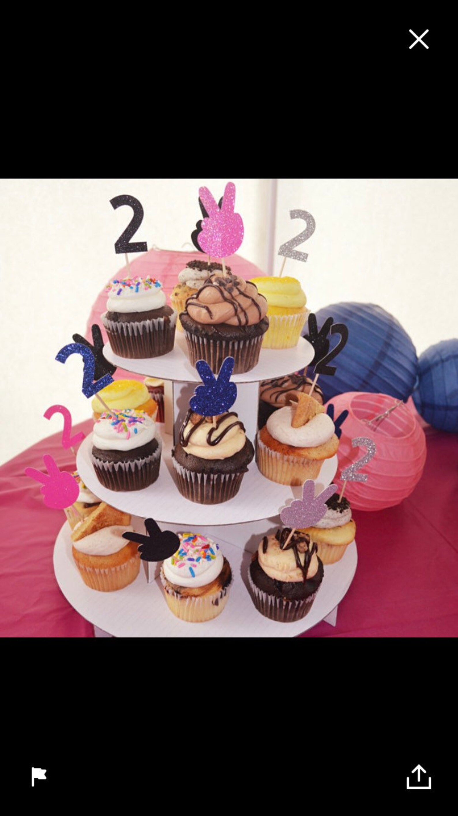 Custom Cupcake Toppers Two Cool Cupcake Toppers Cup Cake | Etsy