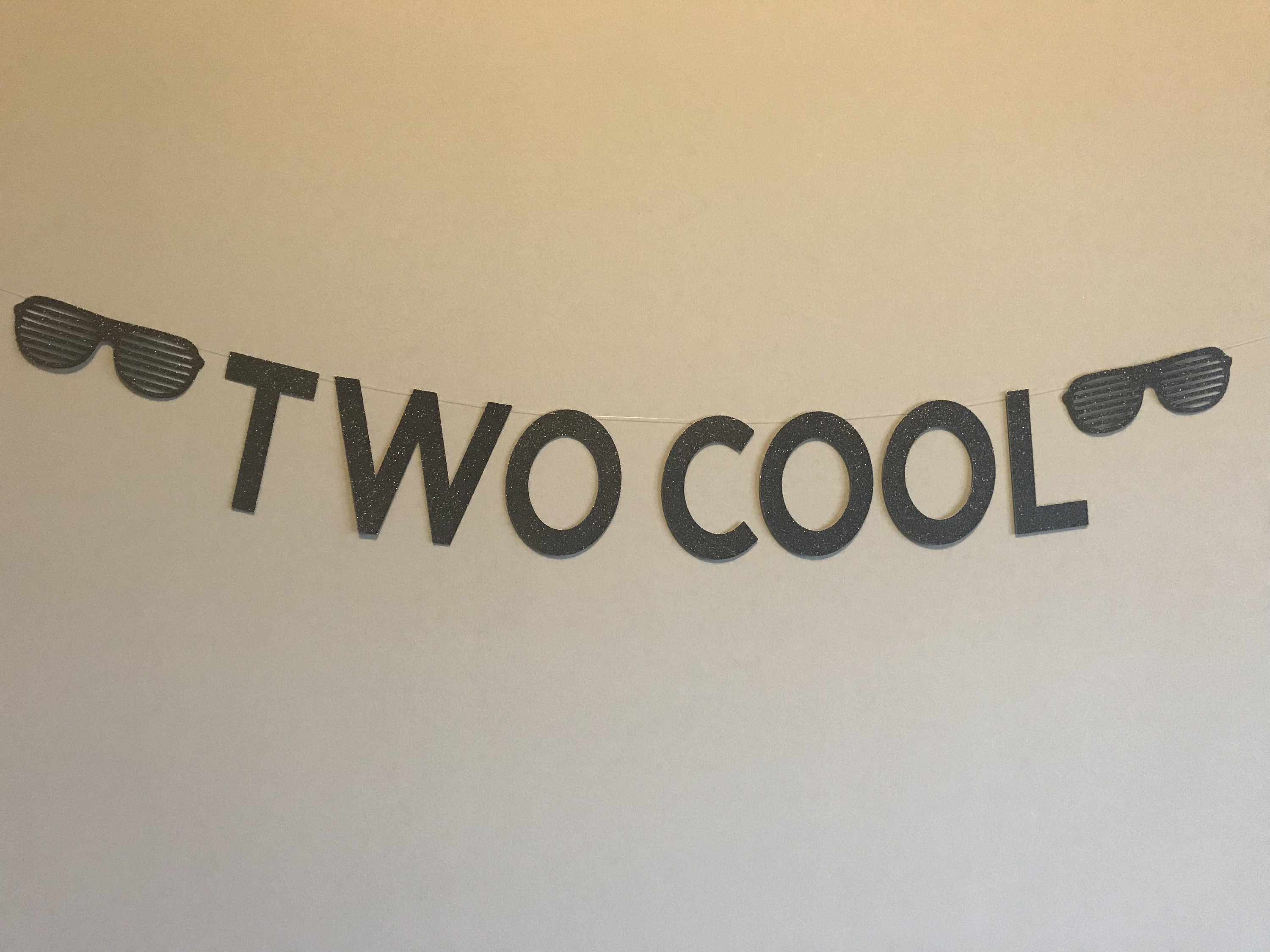 Two Cool Banner, Two Cool Birthday, Sunglasses Banner, Sunglasses Party ...
