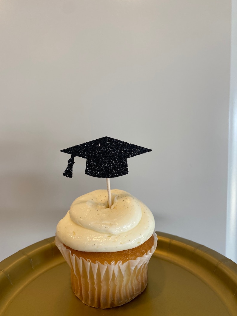 Graduation Cap Cupcake Toppers Graduation Party Decorations - Etsy