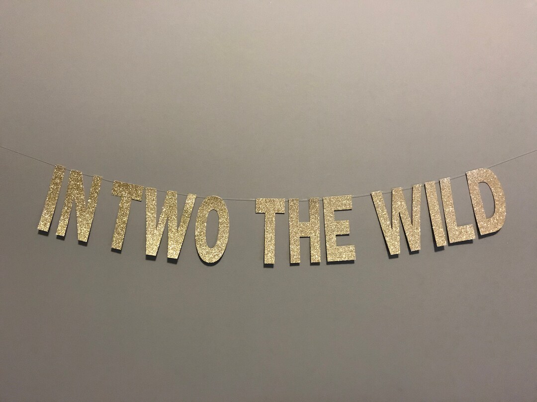 In Two the Wild Banner, Second Birthday Banner, Wilderness Theme, 2nd ...
