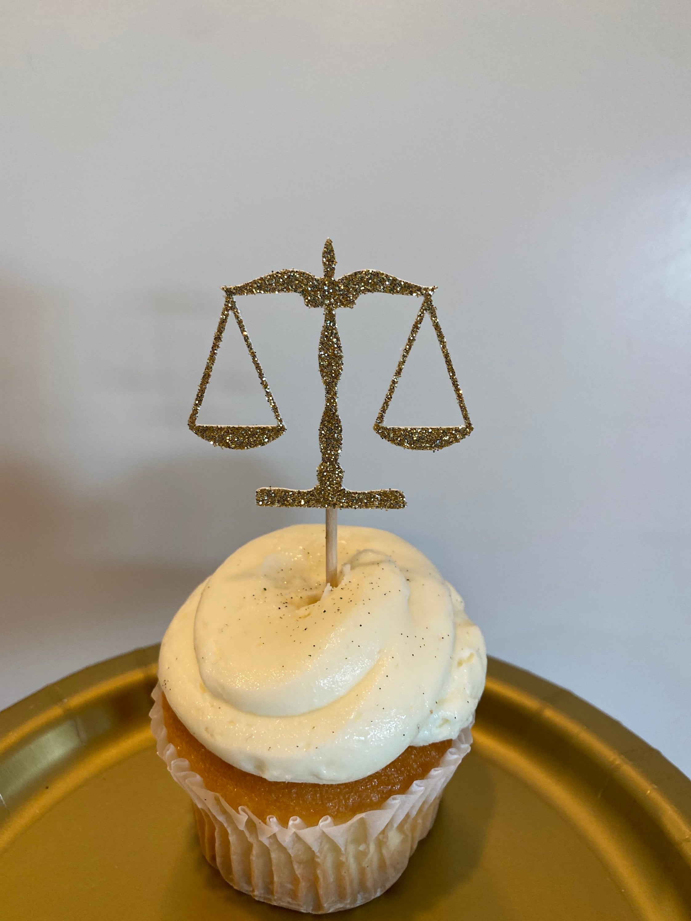 Scales of Justice Cupcake Toppers: Law School Graduation Party Decor - Etsy