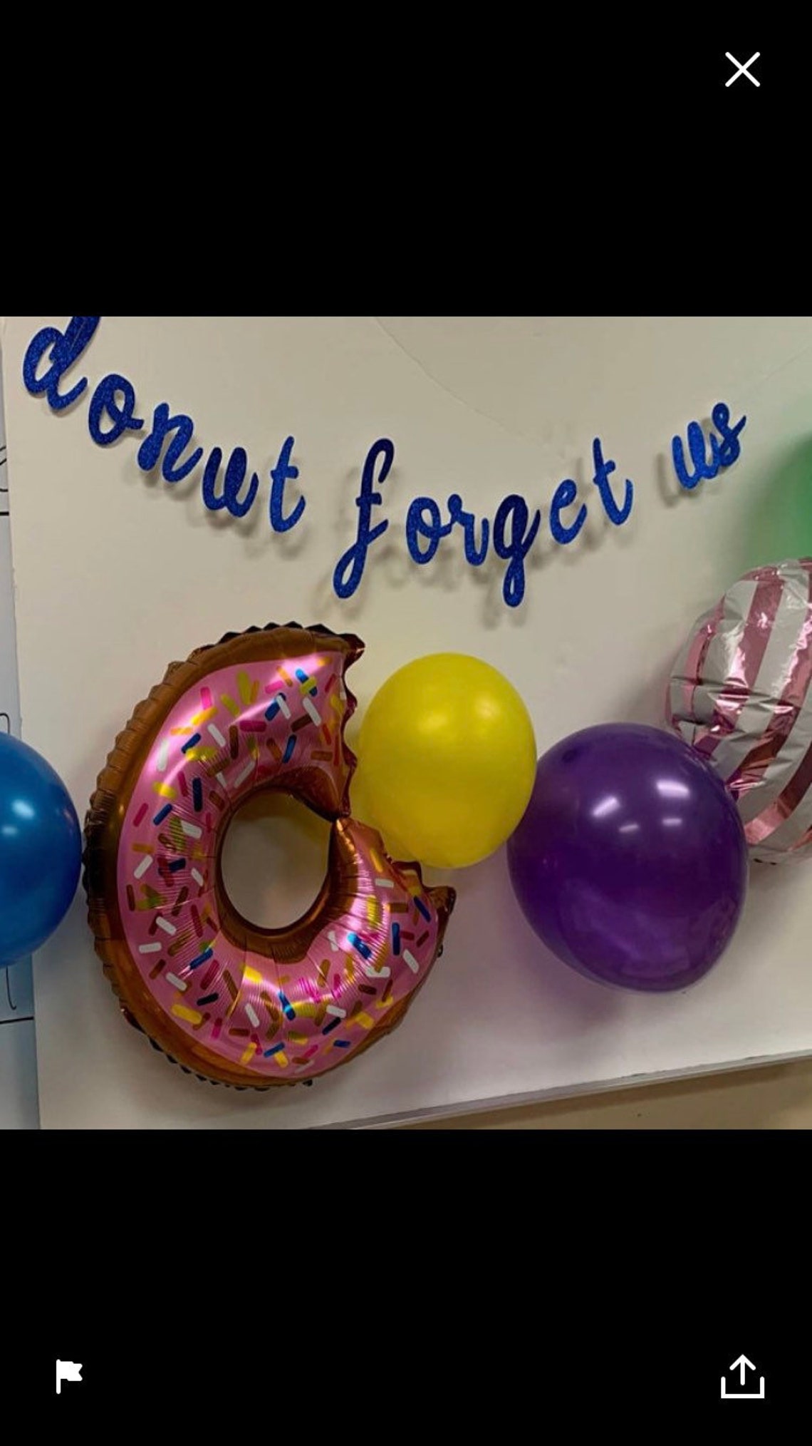 Donut Forget Us Banner Going Away Party Moving Away Party | Etsy