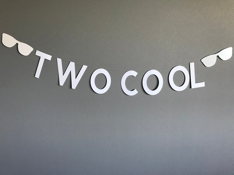 Two Cool Banner, Two Cool Birthday, Sunglasses Banner, Sunglasses Party ...
