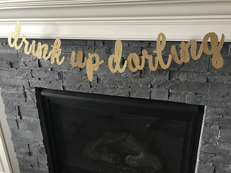 Drink Up Darling Banner 21st Birthday Banner Bridal Shower | Etsy