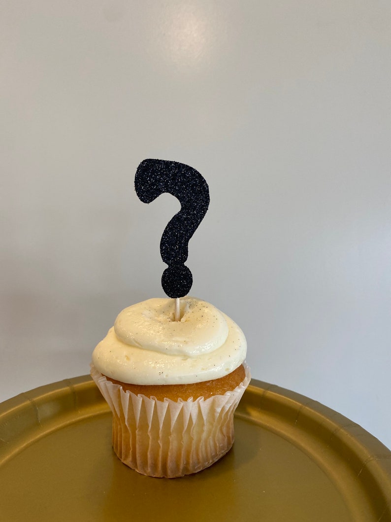 Question Mark Cupcake Toppers Gender Reveal Cupcake Toppers | Etsy