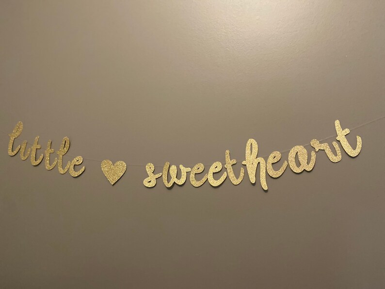 Glitter Little Sweetheart Banner: Valentine's Day Party Decor - Etsy