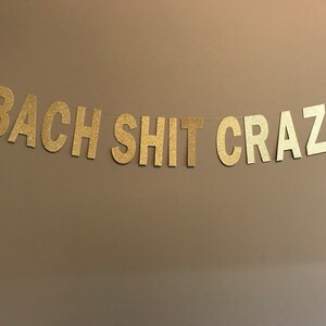 Bach Shit Crazy Banner, Funny Bachelorette Banner, Bachelorette Party Decor, Bride to Be, Bridal ...
