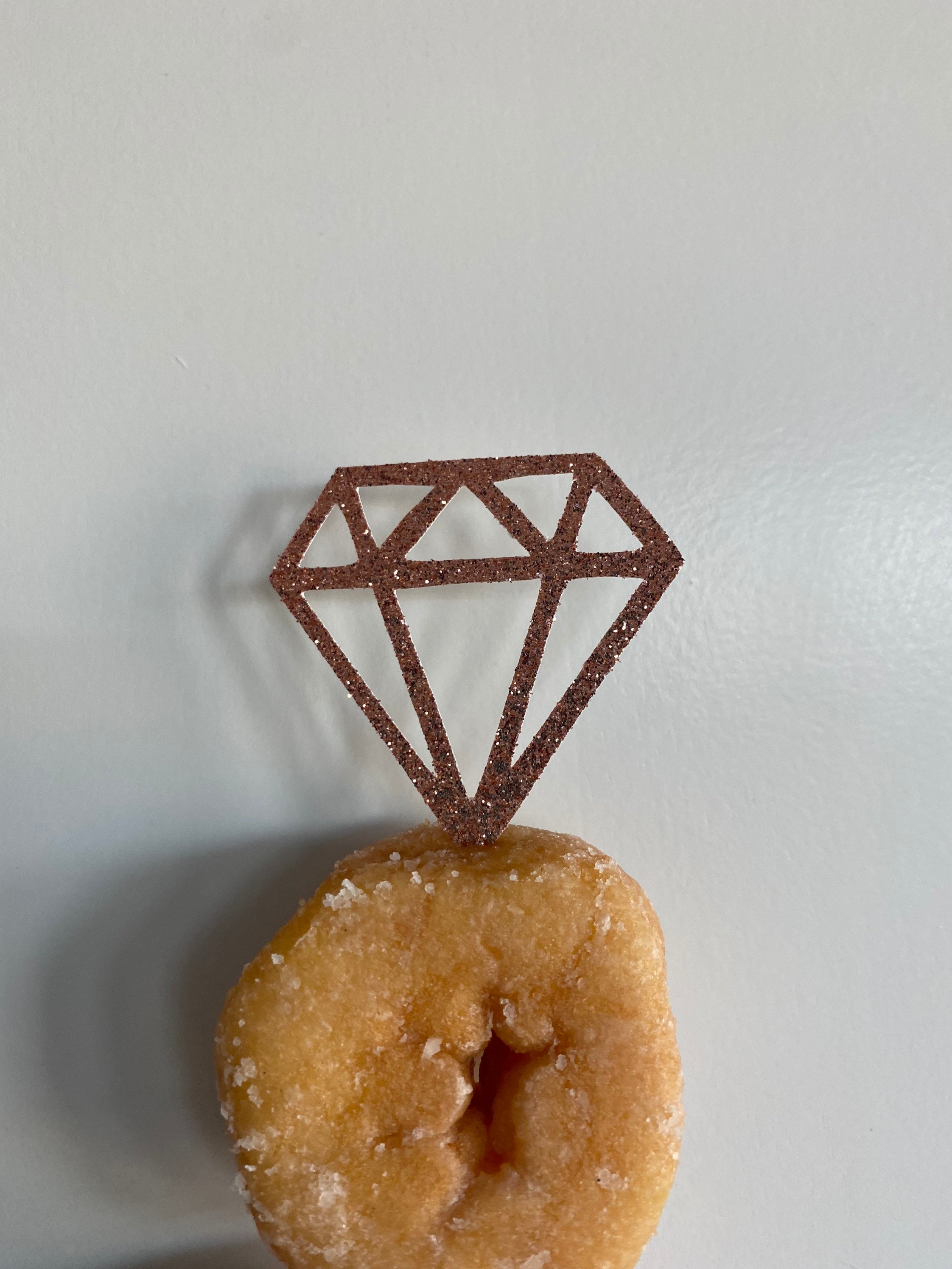 Ring Donut Topper Diamond Ring Donut Topper Cupcake Topper - Etsy