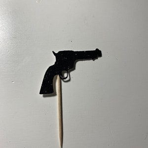 Pistol Cupcake Toppers, Gun Cupcake Toppers, Pistols or Pearls Gender ...