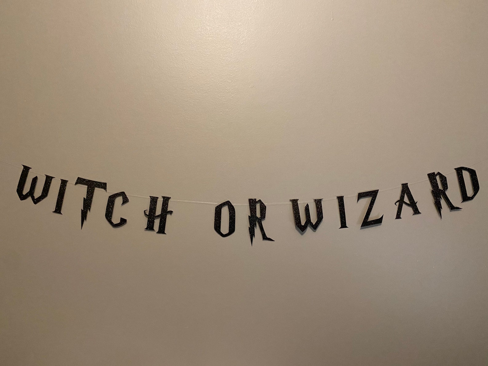 WITCH OR WIZARD Banner Witch or Wizard Wizard Party Potter - Etsy