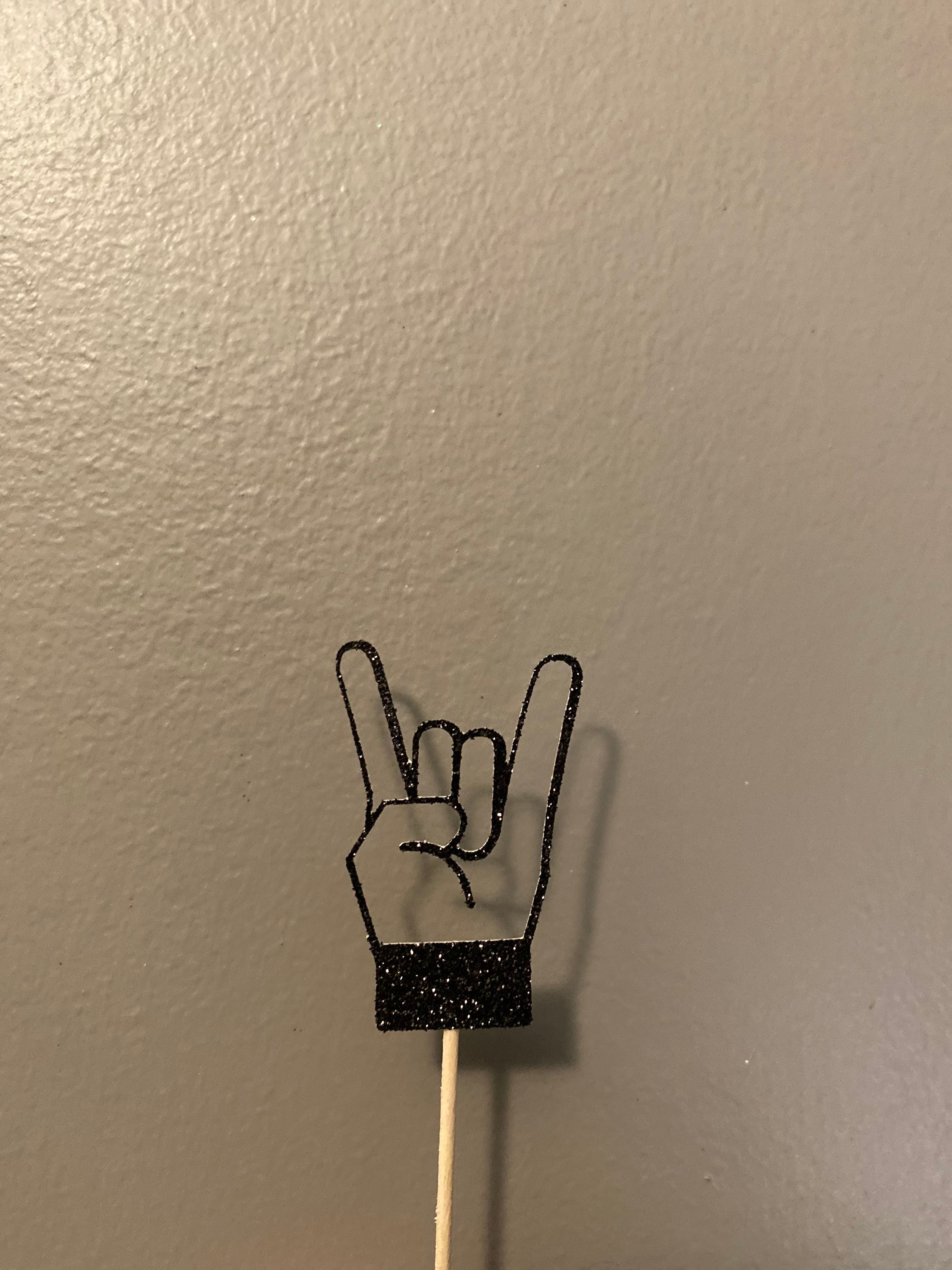 Rock Hand Cupcake Toppers Music Party Decorations Rock Star - Etsy