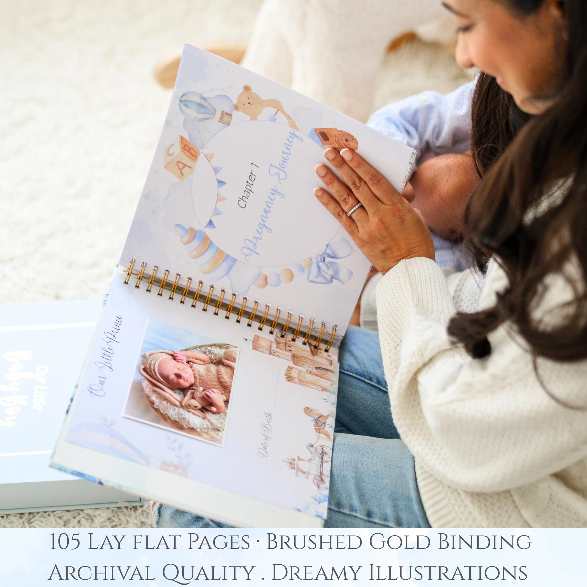 Baby Boy Memory Book & Keepsake Box – Luxury Newborn Gift Set ...