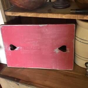 Primitive Breadboard With Heart Cutouts - Etsy