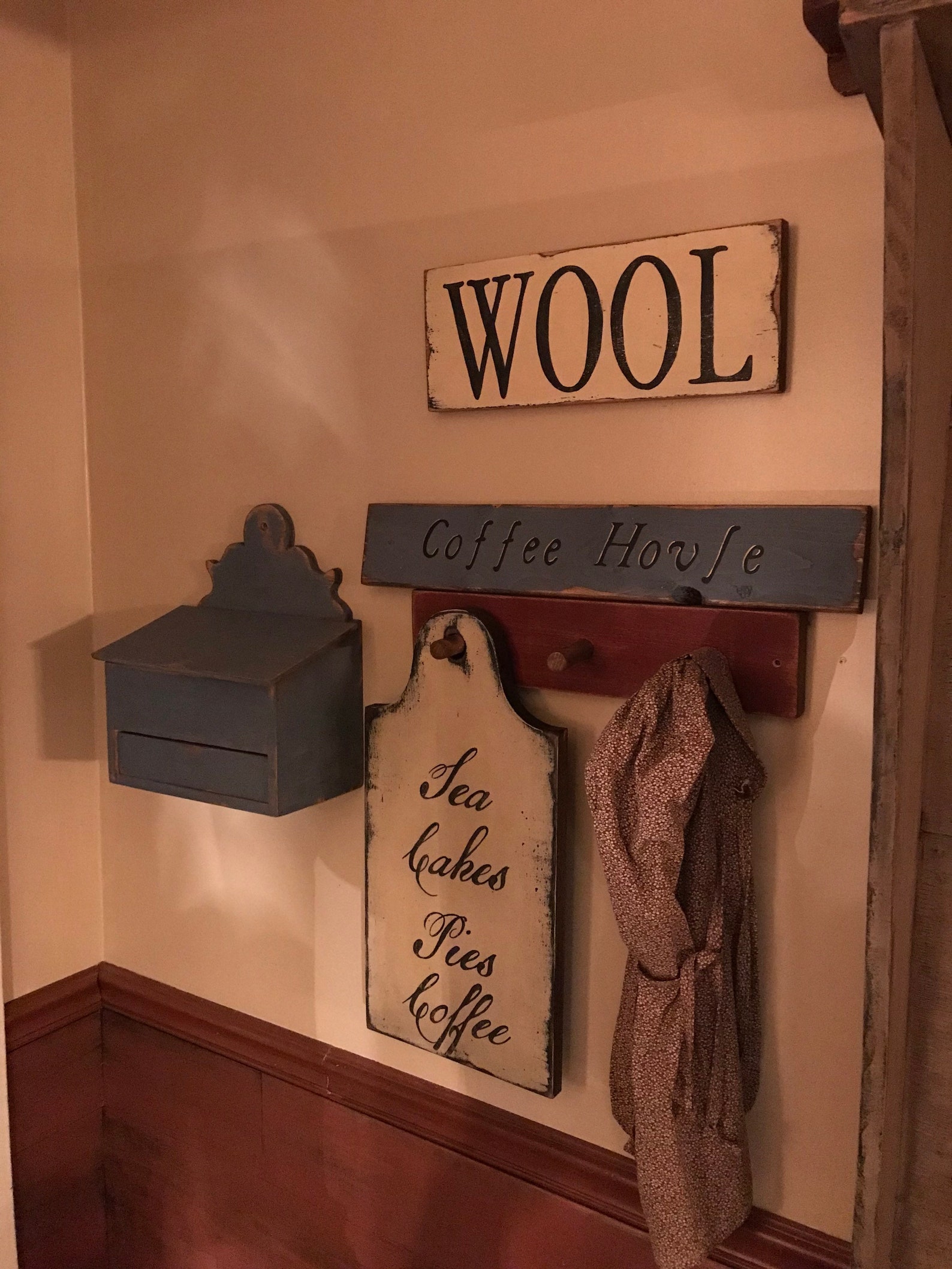 Primitive Colonial Coffee House Sign - Etsy