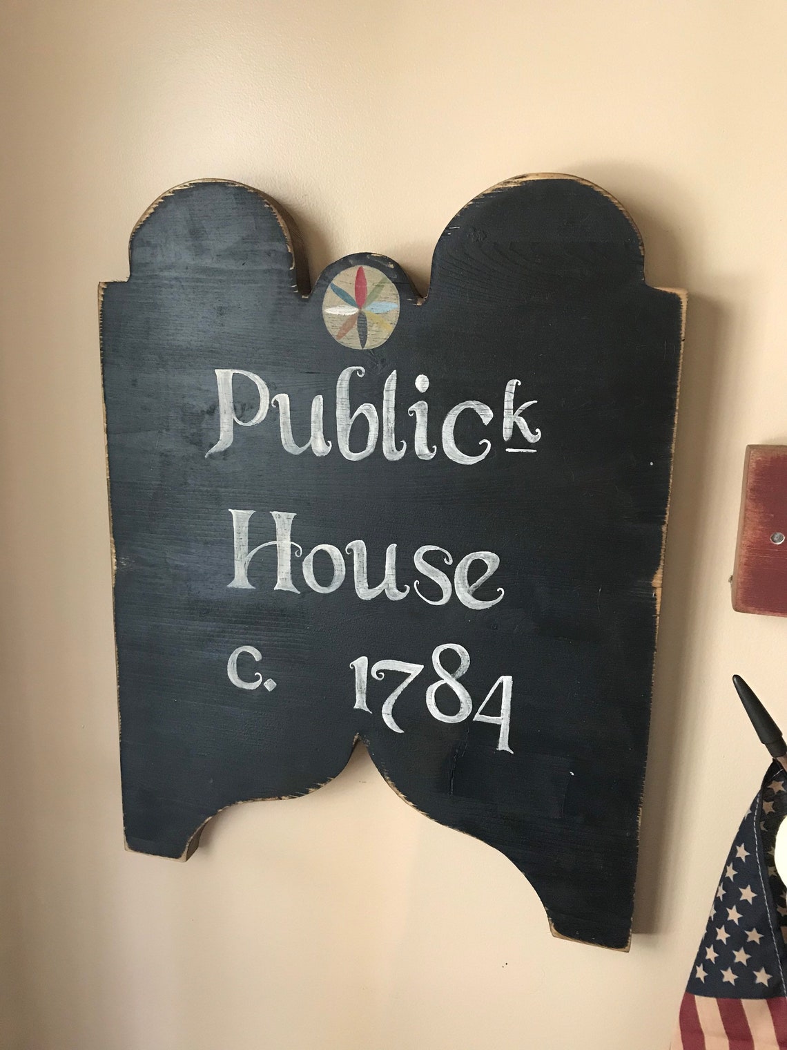 Primitive Colonial Double Tombstone Style Publick House Sign | Etsy
