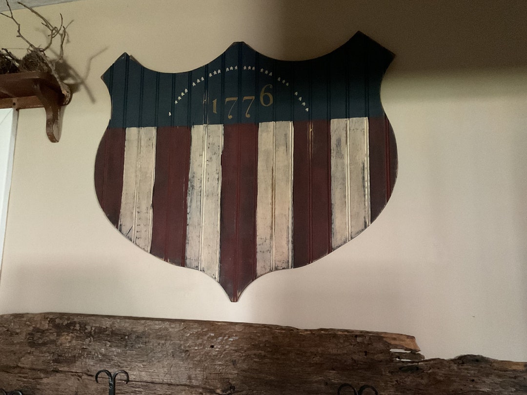 Primitive Colonial Americana Beadboard Shield - Etsy