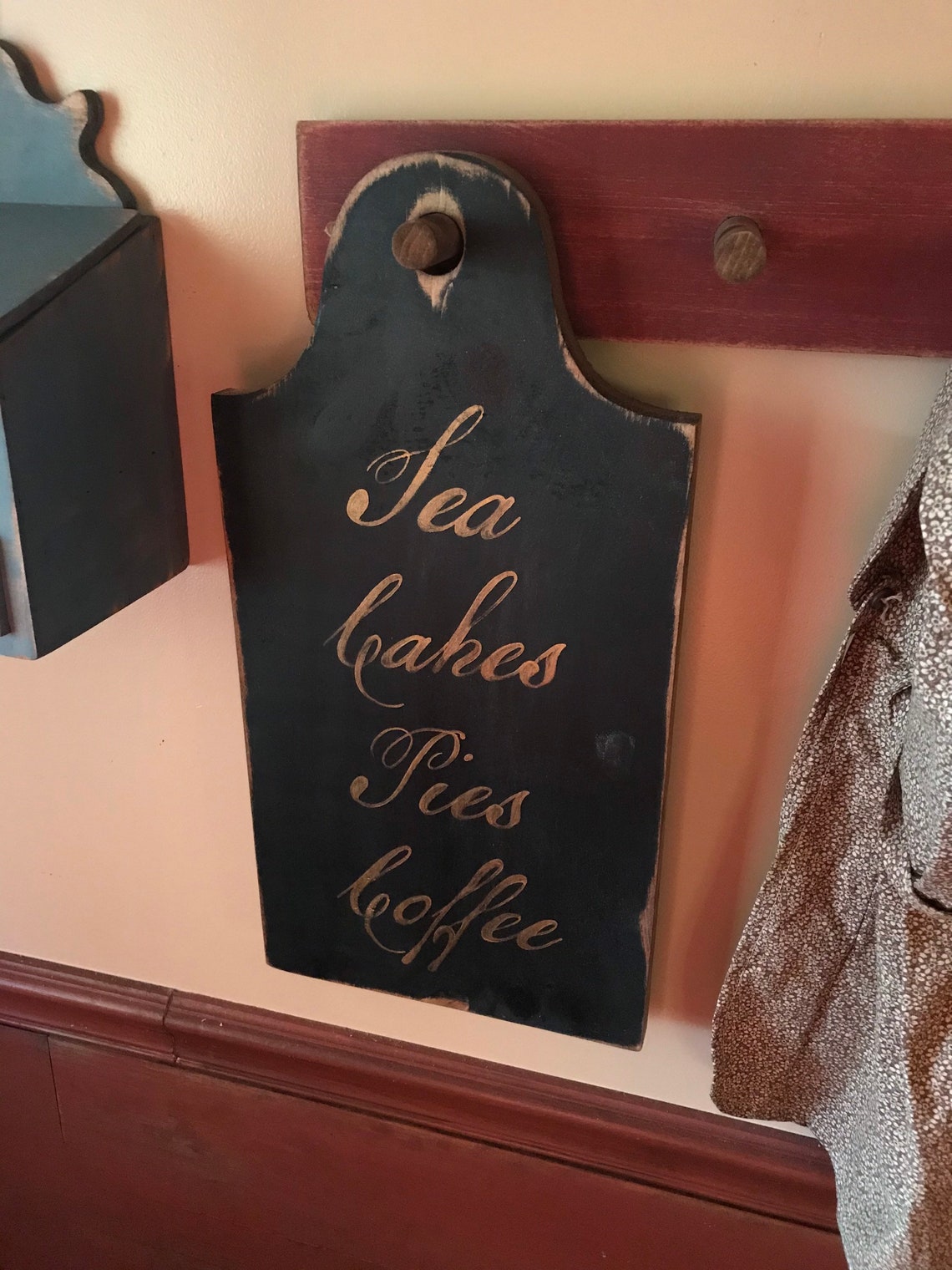 Primitive Colonial Tea Shop Offerings Sign - Etsy