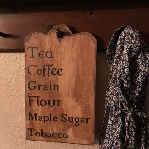 Primitive Colonial Tea Shop Offerings Sign - Etsy