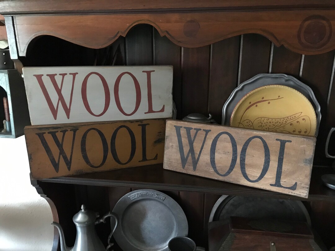 Primitive Hand Painted Wool Sign - Etsy