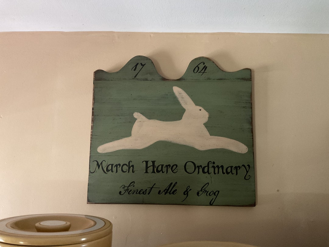 Primitive Colonial March Hare Tavern Sign - Etsy