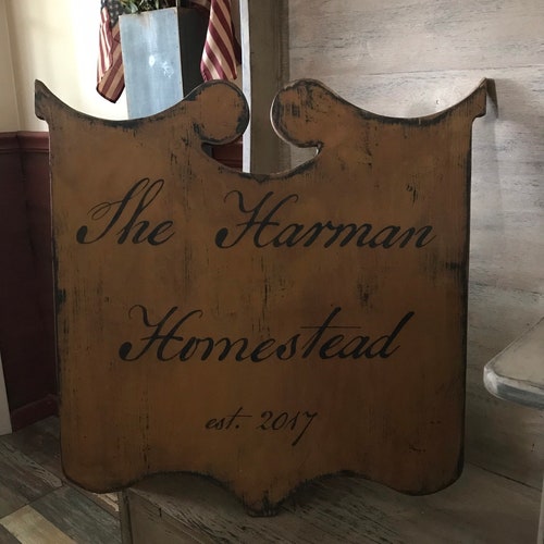Primitive Colonial Circa Sign - Etsy