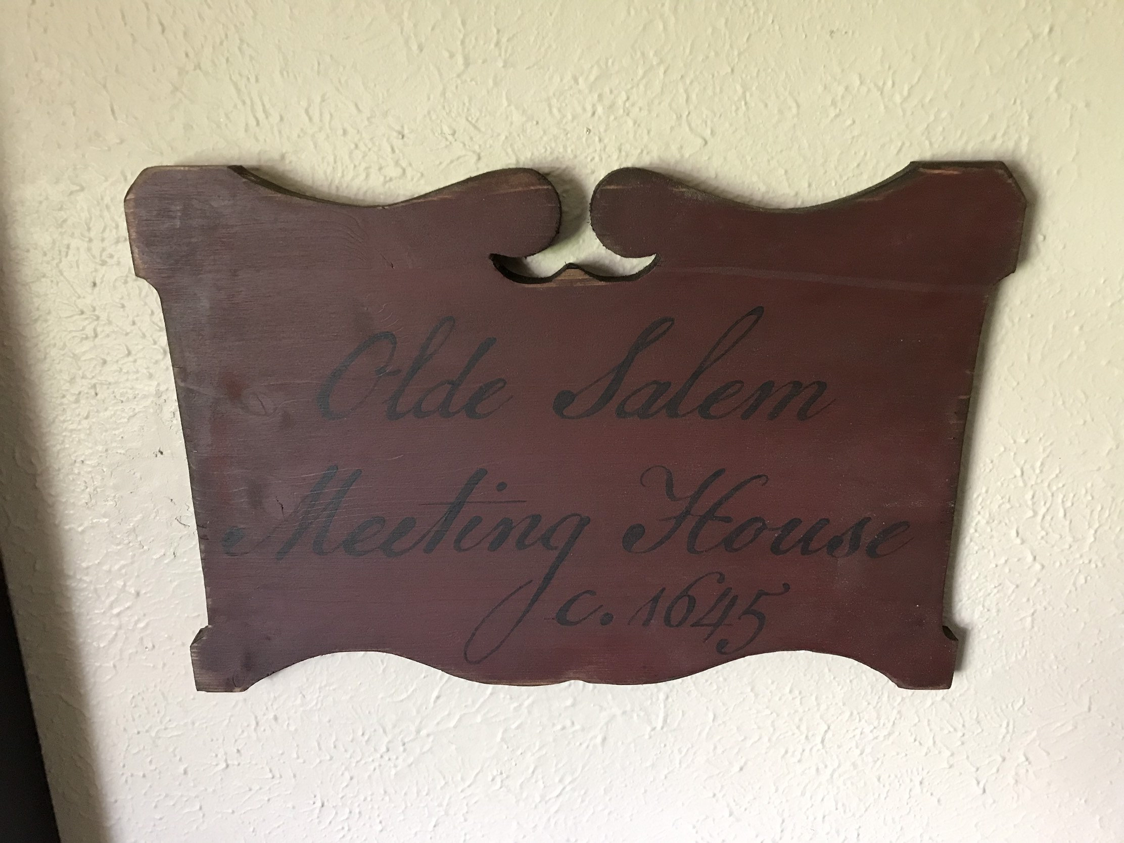 Primitive Colonial Olde Salem Meeting House Sign | Etsy