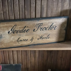 Primitive Colonial Style Goodie Proctor Sign. - Etsy