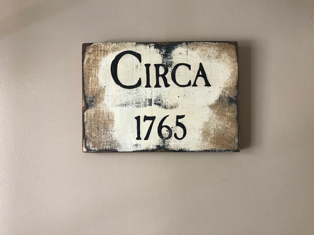 Primitive Colonial Circa Sign - Etsy