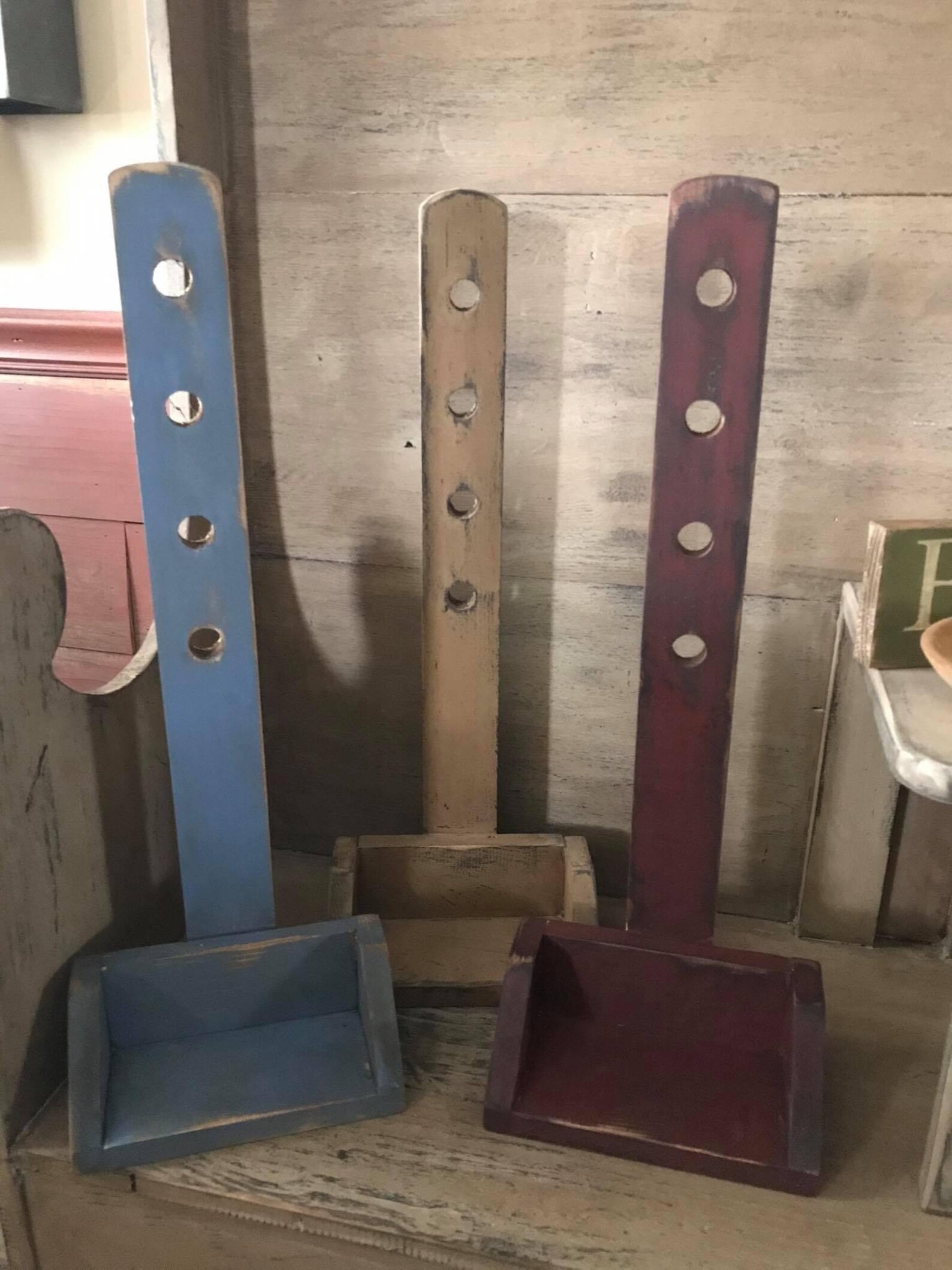 Primitive Shaker Style Peg Rack Candle Holder - Etsy