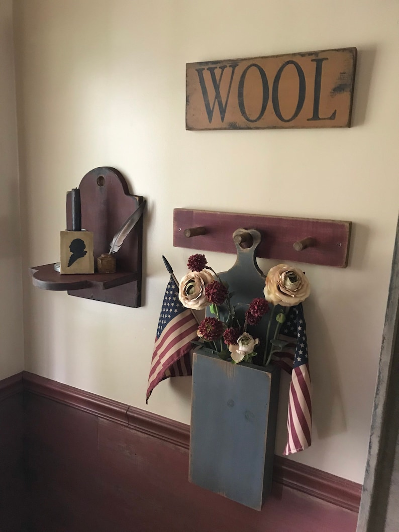 Primitive Hand Painted Wool Sign - Etsy