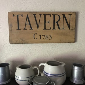 Colonial Tavern Sign - Etsy
