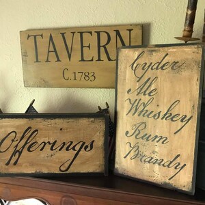 Colonial Tavern Sign - Etsy