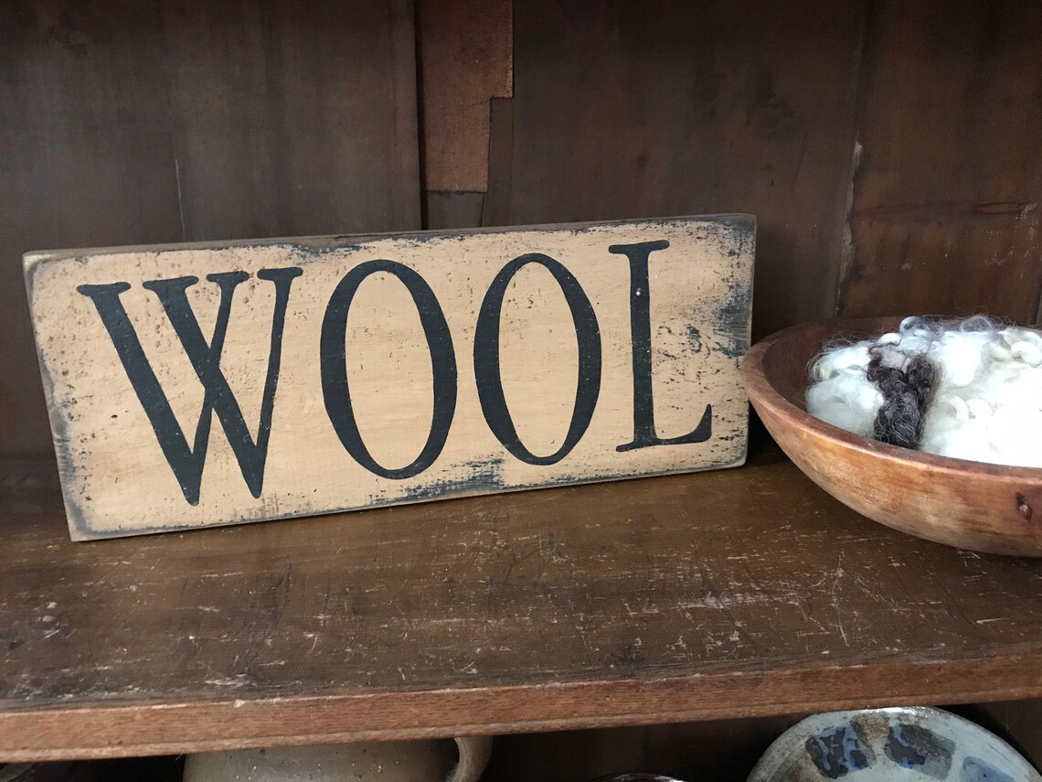 Primitive Hand Painted Wool Sign - Etsy
