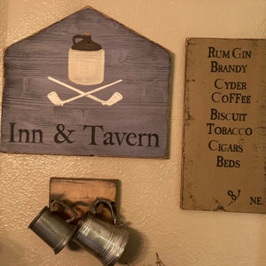 Primitive Colonial Style Inn & Tavern Sign - Etsy