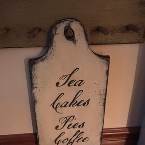 Primitive Colonial Tea Shop Offerings Sign - Etsy