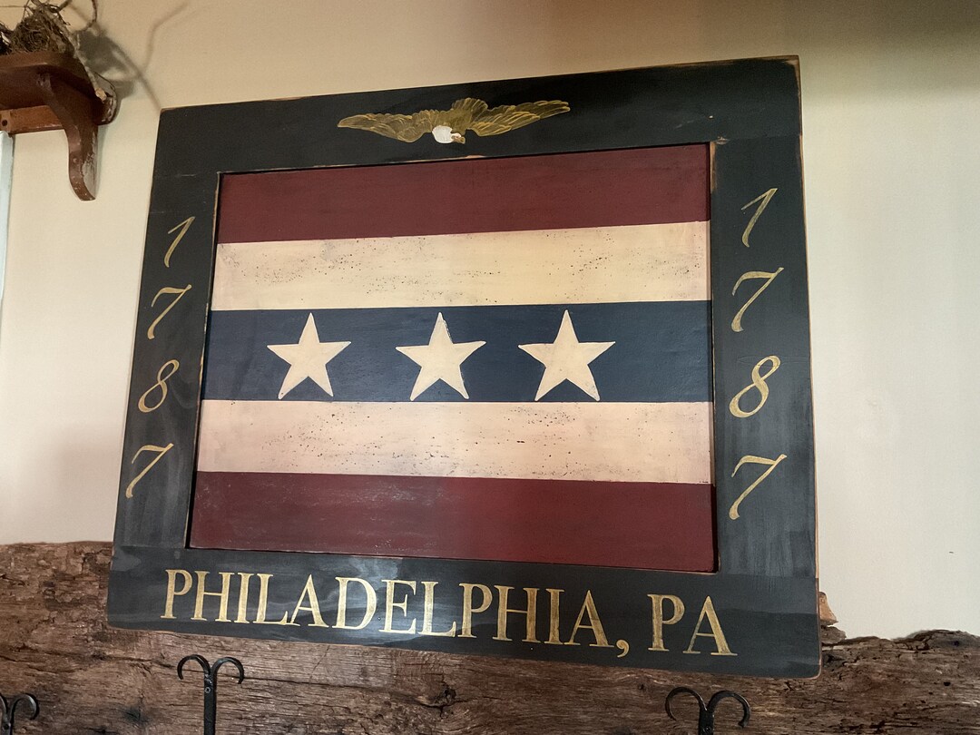Patriotic Americana Colonial Style Sign - Etsy