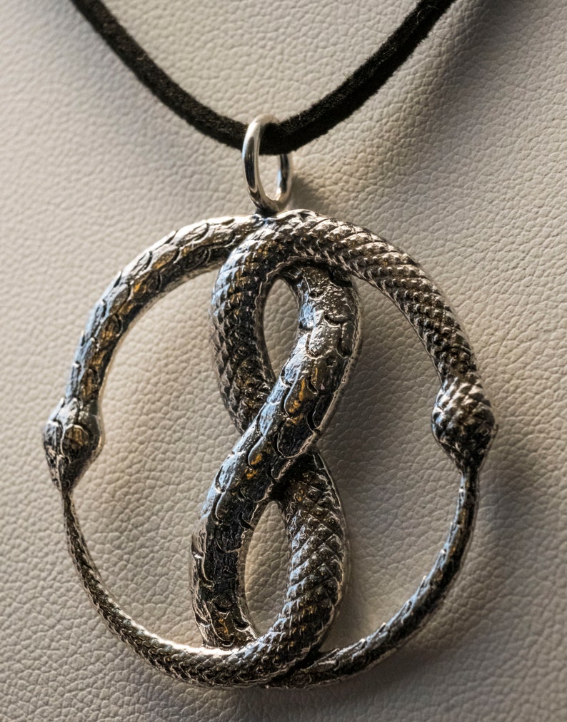 Buy Sterling Silver Large Double Ouroboros Snake Pendant Online in ...