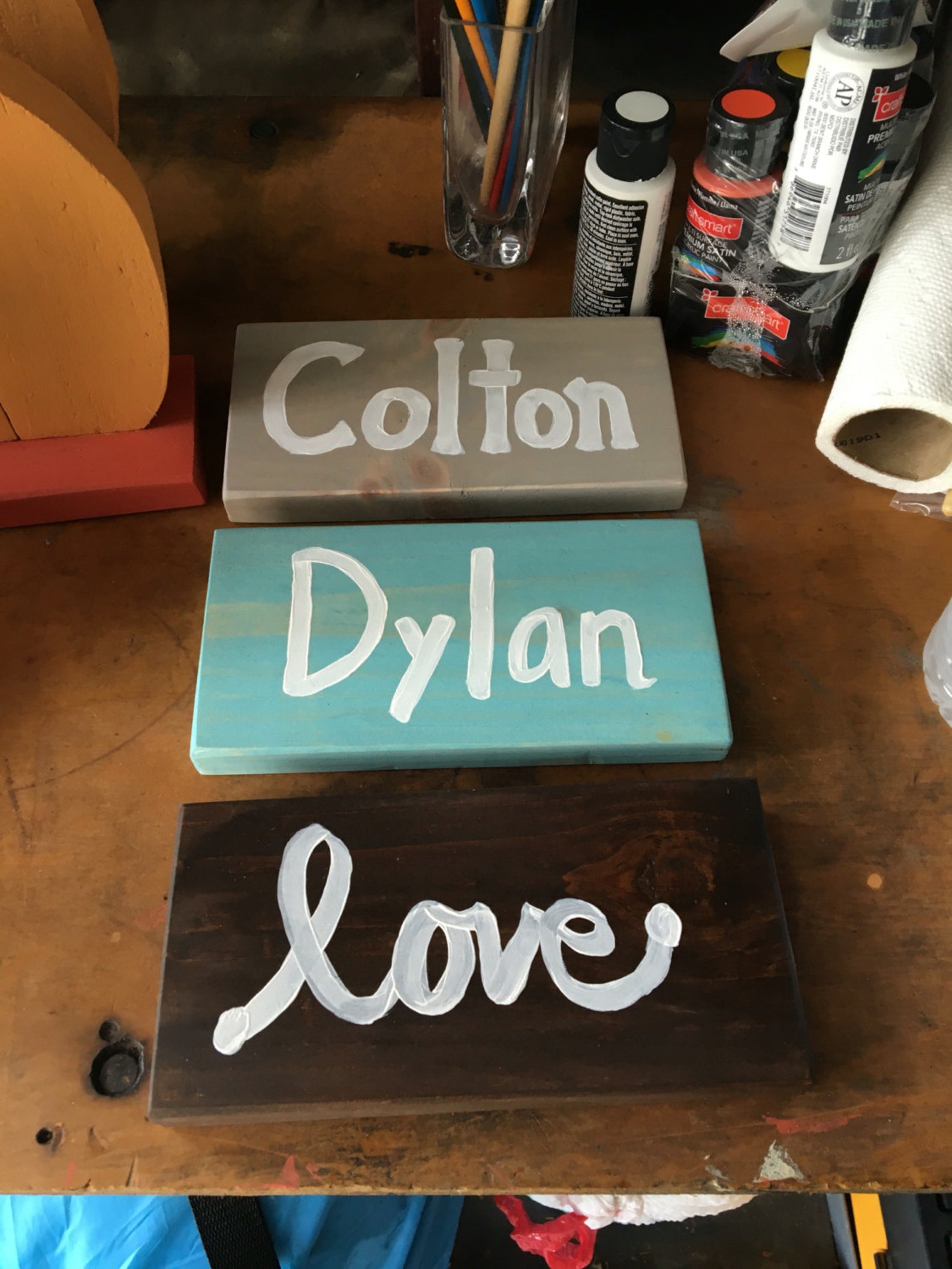 Personalized Wood Signs. Mini. Pick Your Color. Ready to Hang. - Etsy