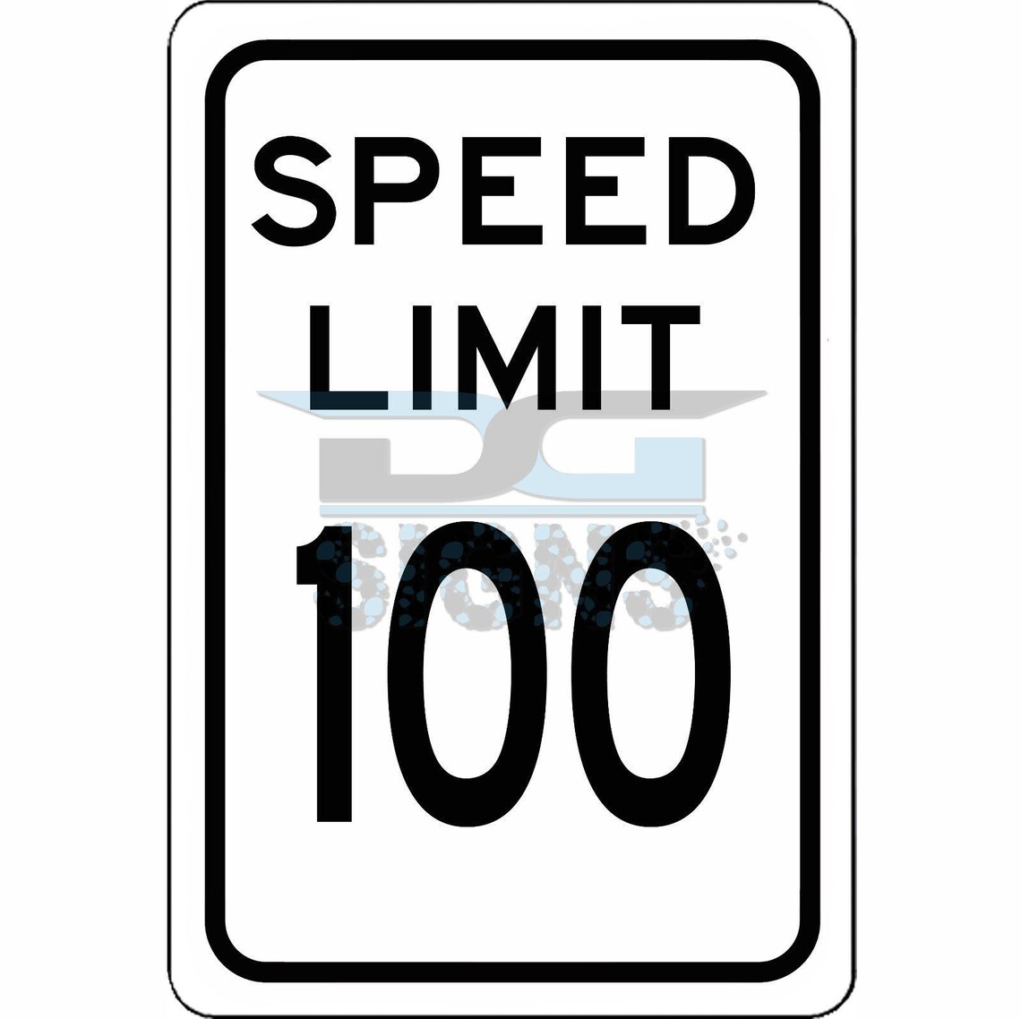 Speed Limit 100 MPH Aluminum Sign 8x12 - Etsy
